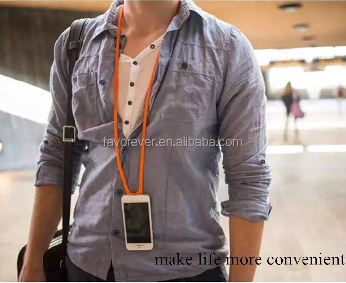 Fashion Silicone Cell Phone Neck Hanging Bag Phone Holder Neck,Strap On ...