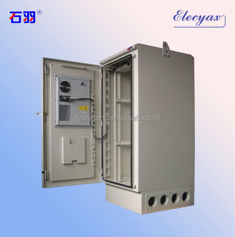 22u Galvanized Telecom Enclosure With Heat Exchanger Outdoor Electrical ...