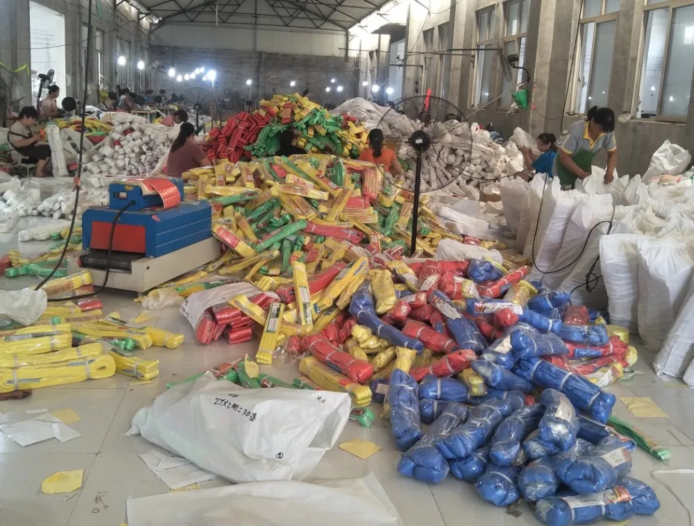 2t choke lifting cylindrical objects polyester endless round slings ...