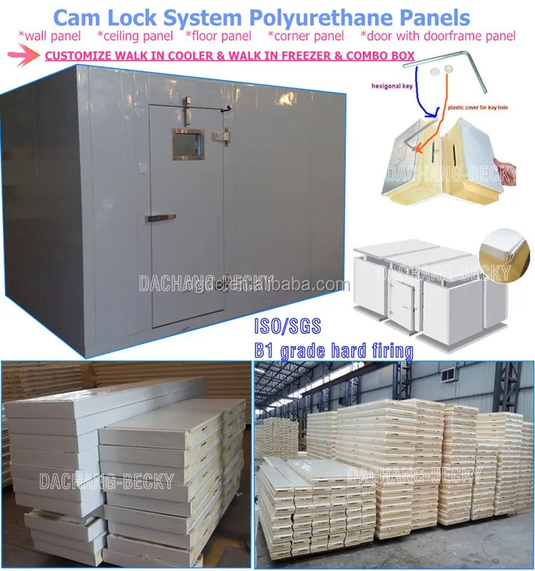 Cam Lock System Polyurethane Panels To Customize Walk In Cooler & Walk ...