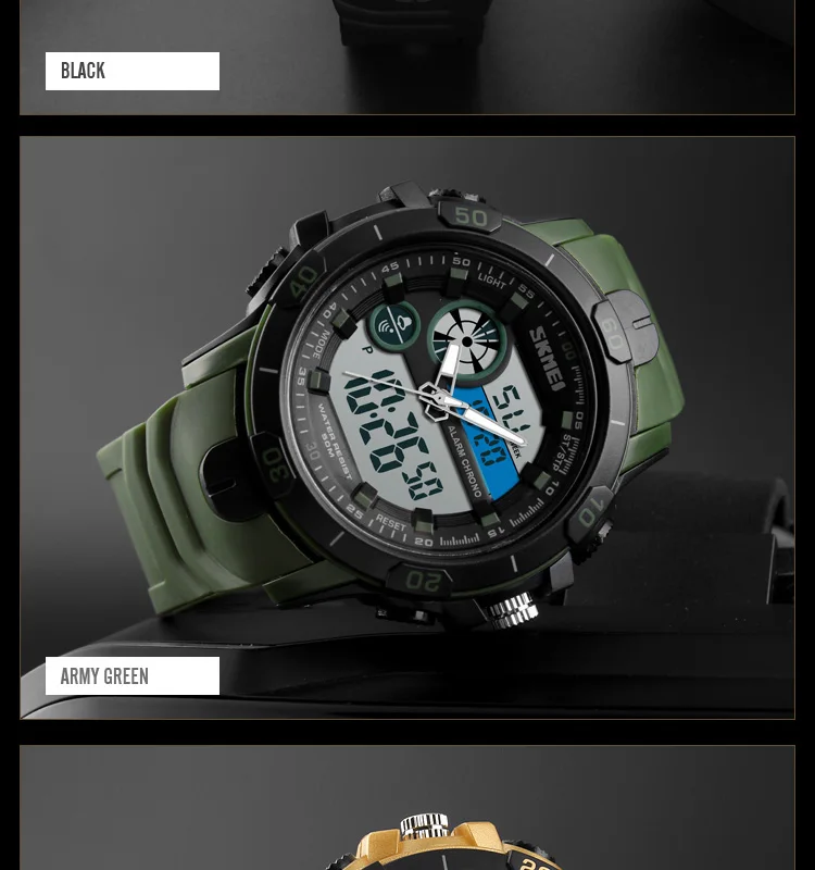 China Large Display Dial Mens Sport Custom Logo Sport Led Watch Digital ...