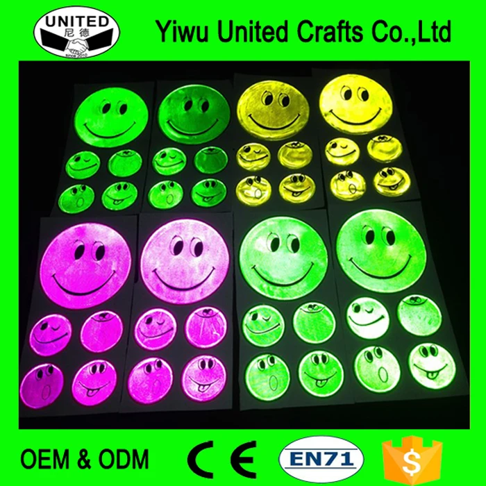 Round Shape Transparent Stickers Reflective Safety Pvc Stickers - Buy ...