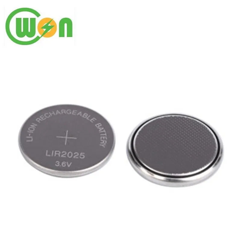3.7v Rechargeable Coin Cell Lir2032 Lithium Ion Coin Size 3.7v 45mah 3.6v Li-ion Rechargeable ...