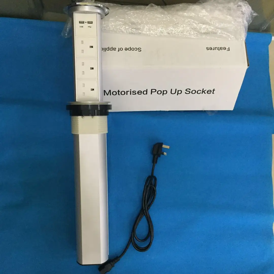Uk Plug Worktop Electric Motorized Pop Up Socket / Automatic Lifting ...