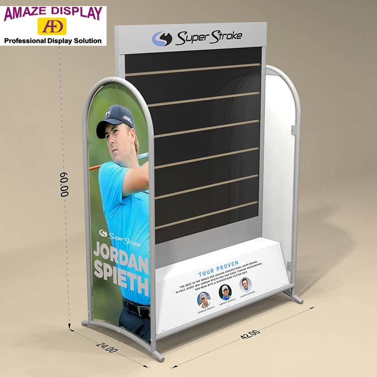 New Coming Fashionable Double Sided Wooden Slatwall Golf Grips Floor ...