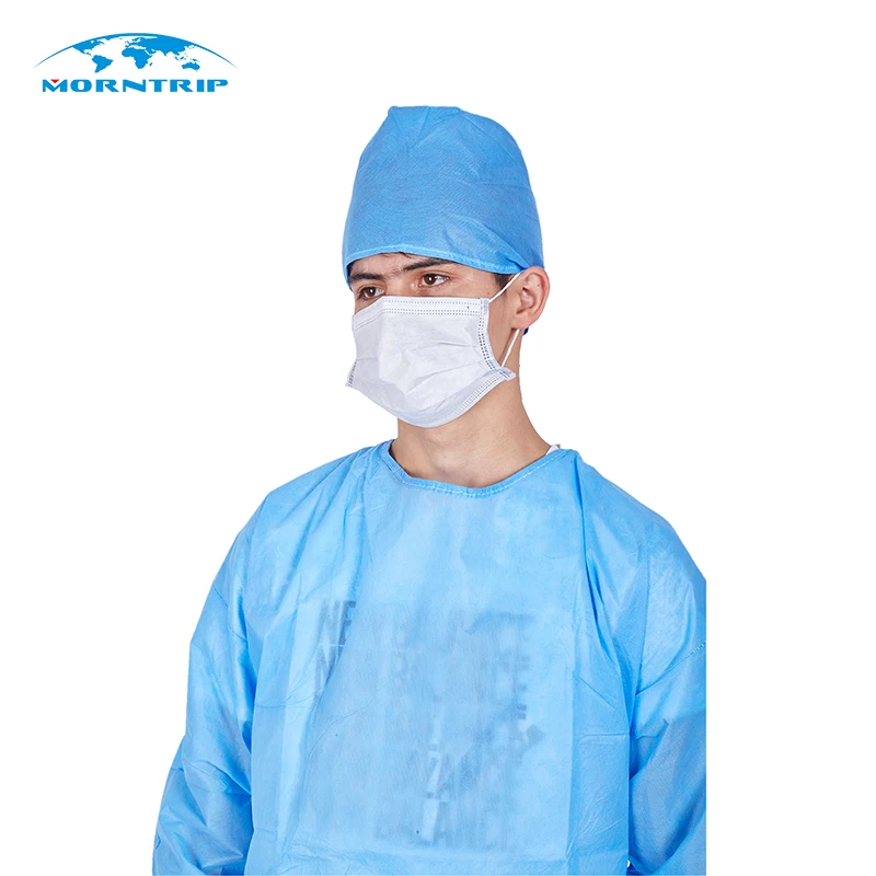With Tie Hospital Hair Net Surgeon Hood Surgical Hat Medical Disposable ...