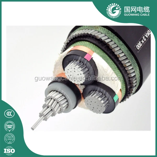 33kv 3c 300sqmm Armoured Ug Aluminium Cable - Guowang Quality