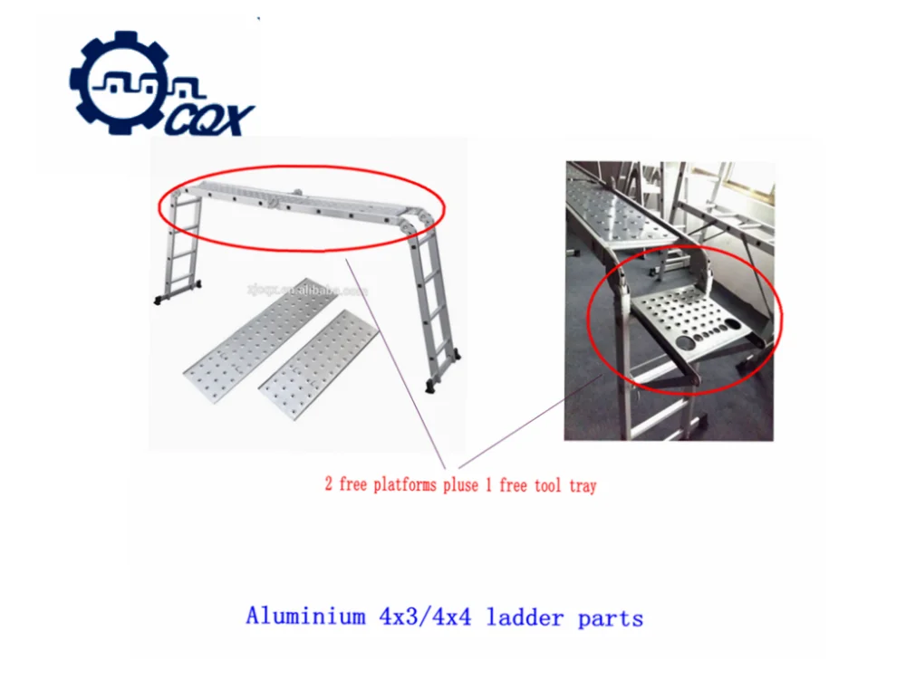 Multi Purpose Aluminium Extension Scaffold Ladder with Free Step Platforms