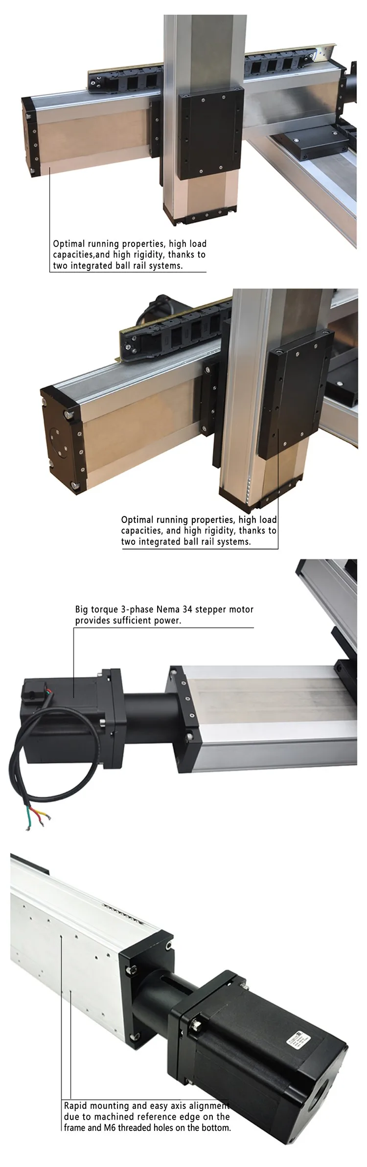 NEMA34 Stepper Motor Cartesian Robot Arm - Linear Motion XYZ Stage