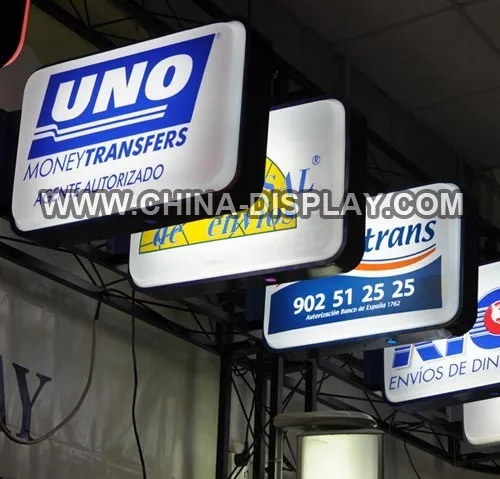 Outdoor Double Sided Scrolling Led Sign Lighting Advertising Round ...