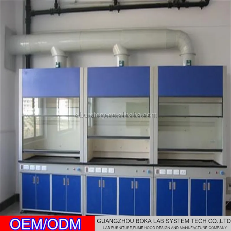 Laboratory Ventilation System All Steel Fume Chamber / Exhaust Hood In ...