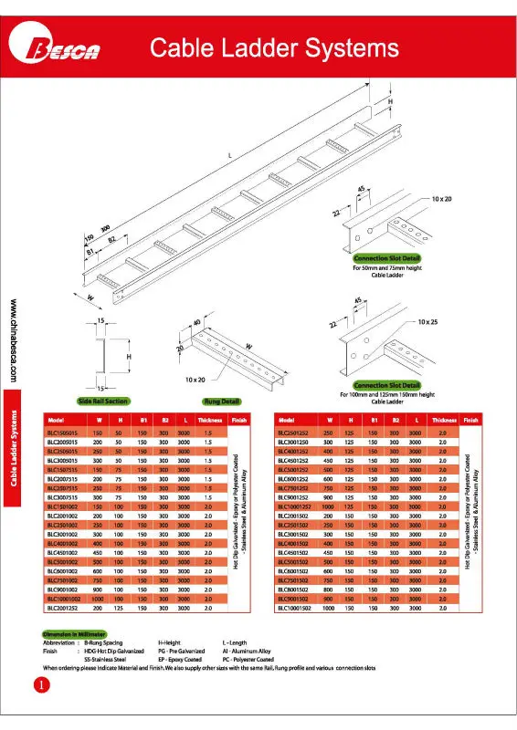 Hot Dip Galvanized And Gi Ladder Type Cable Tray Manufacturer - Buy ...