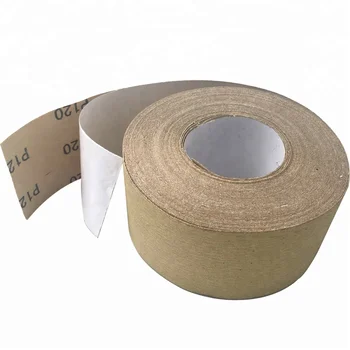 Self-adhesive Sandpaper Gold Sheet Roll 120 Grit 2-3/4'' * 45 Yards ...