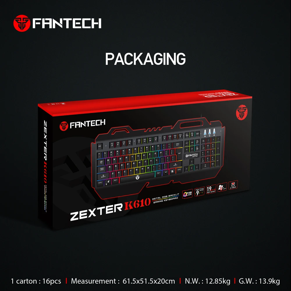 High Quality Fantech K610 Gaming Keyboard,Multimedia Wired Keyboard ...