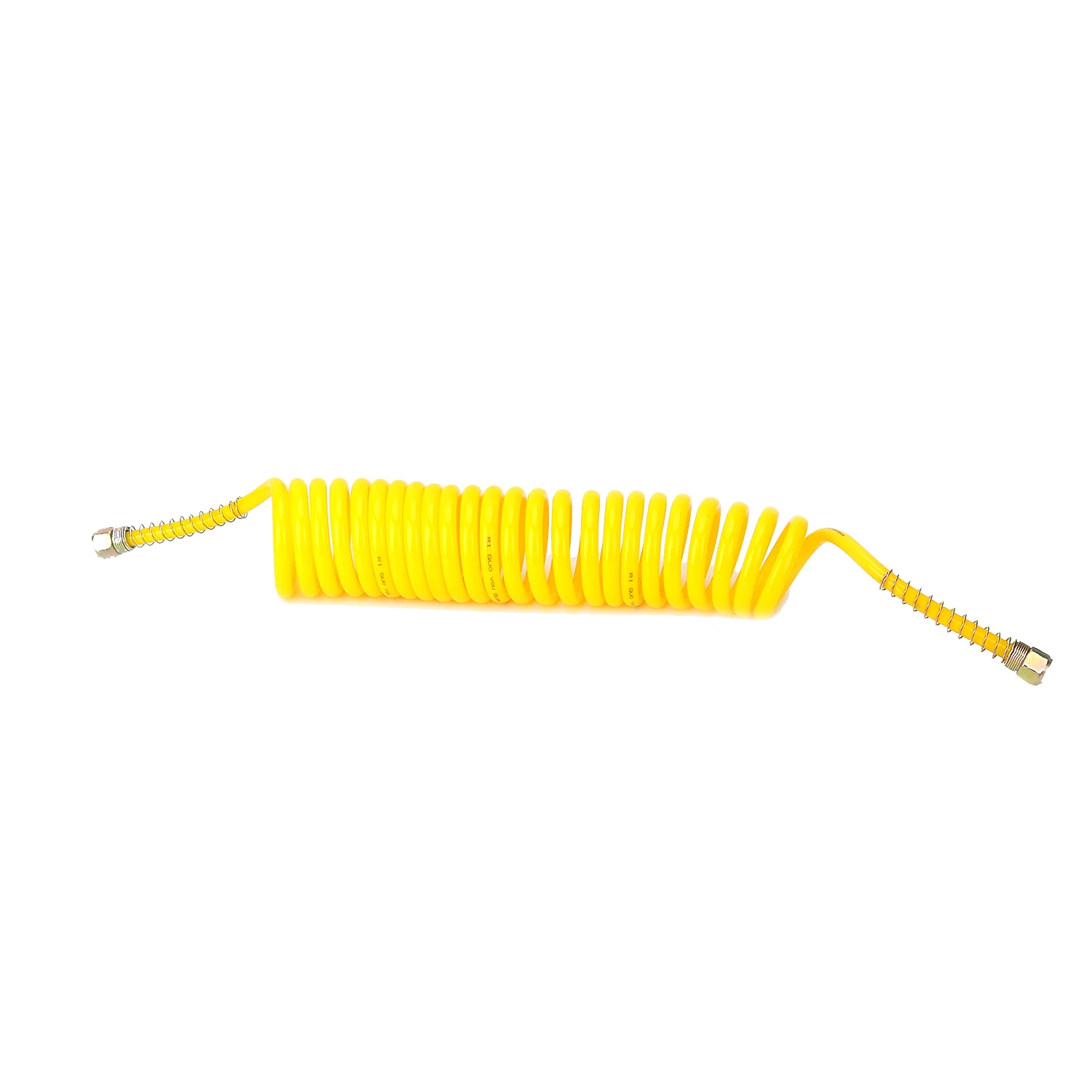 Yellow Color Pu Pneumatic Air Brake Spiral Hose For Truck Trailer ...