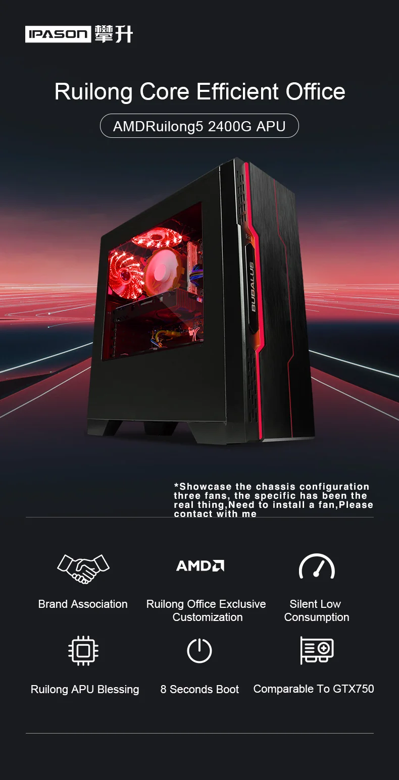 Ipason A3 Power Desktop Computer Amd R5 3400g 4g 8g 120gb Cheap Tablet ...