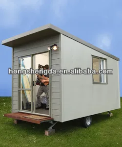 Prefabricated Insulated Mobile Portable Site Office With Wheels - Buy ...