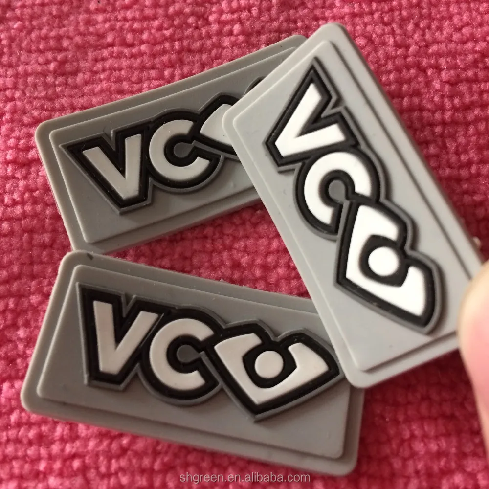 Embossed Brand Logo Rubber Label,Raised Logo Rubber Label With Sewing ...