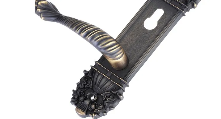 Hiluke Durable Security Gold Front Door Handles Plates Zinc Alloy ...