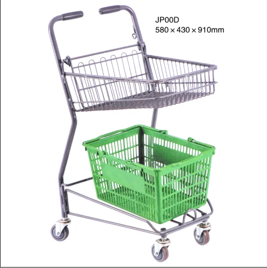 Jp00d Two-tier Japanese Style Shopping Trolley Shopping Cart - Buy 2 ...