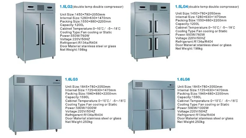 Restaurant Stainless Steel Fridge Deep Freezer/display Freezer ...