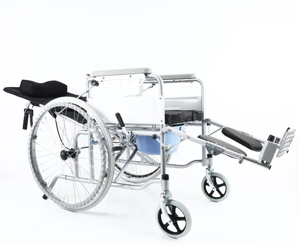 Adjustable Height Lying-down Wheelchair with Hand Brake and Big Wheel ...