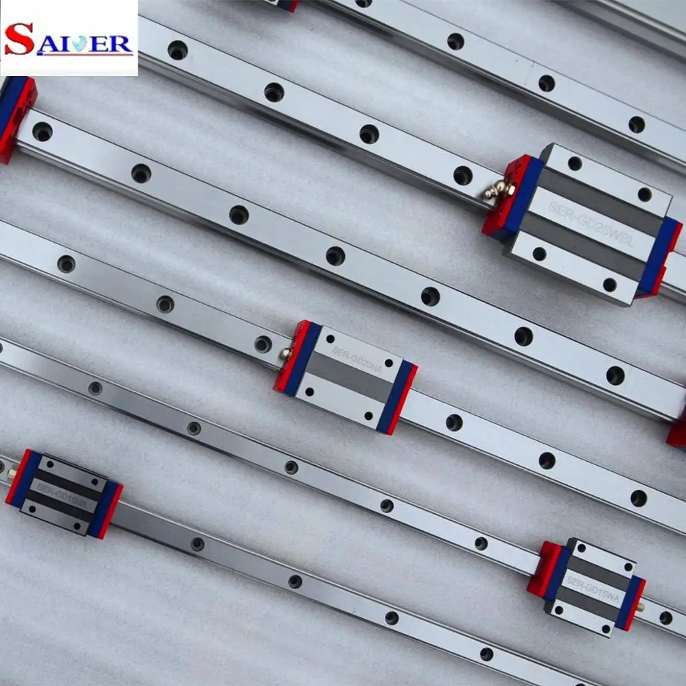Linear Rail 20mm 25mm 30mm 35mm 45mm Types Of Guideways In Cnc Machine 