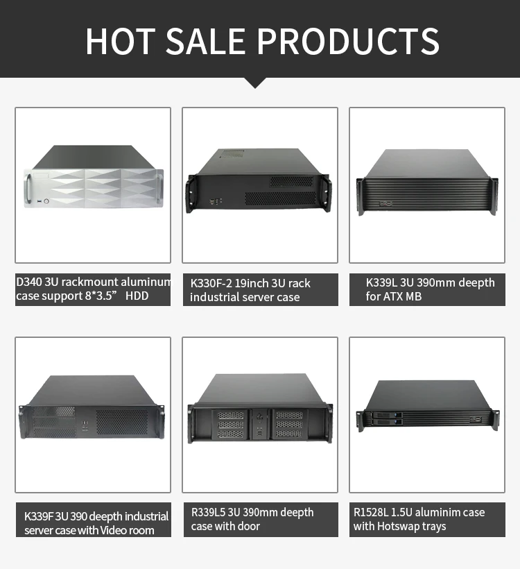 K339L 3U Rackmount Chassis - ATX Industrial Server Case