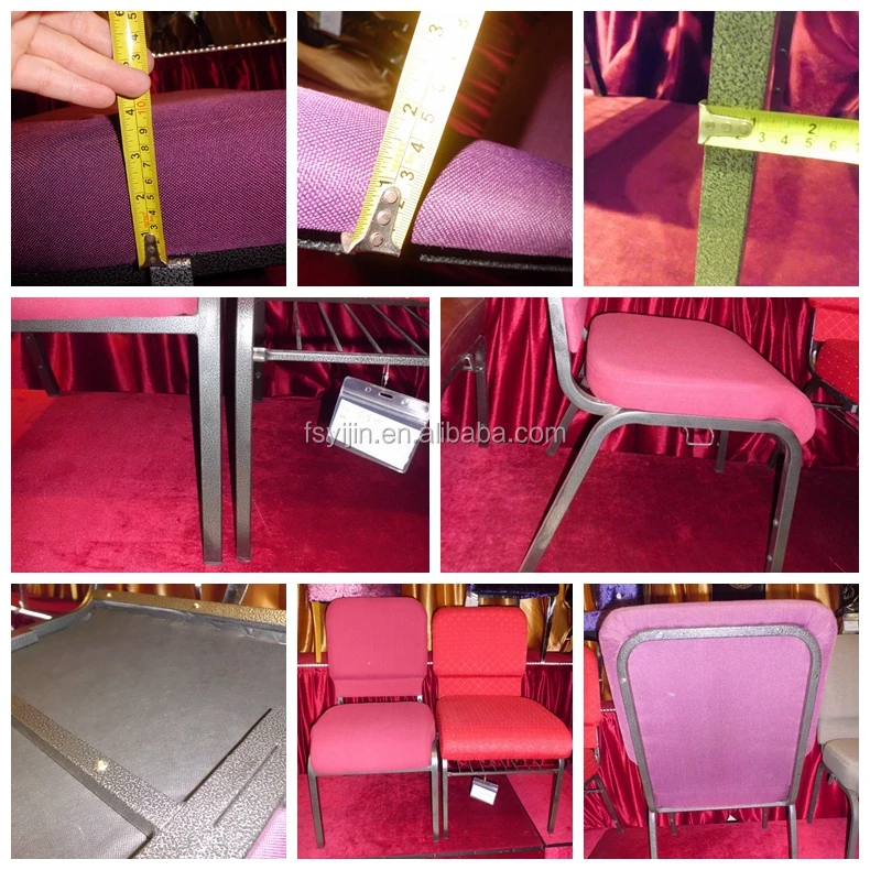 Upholstered Blue Fabric Padded Interlocking Church Chair(yj-ch145 ...