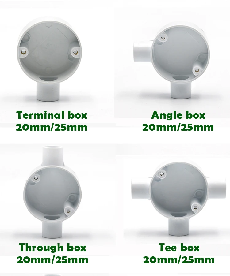 Electrical Pvc Junction Boxes U Junction Box Y Way Shallow/deep ...