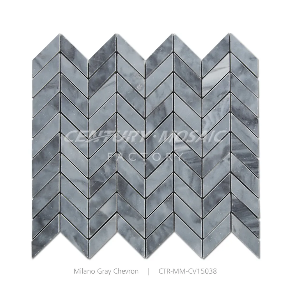 Milano Grey Marble Chevron Mosaic Tile For Kitchen Wall Tile - Buy ...