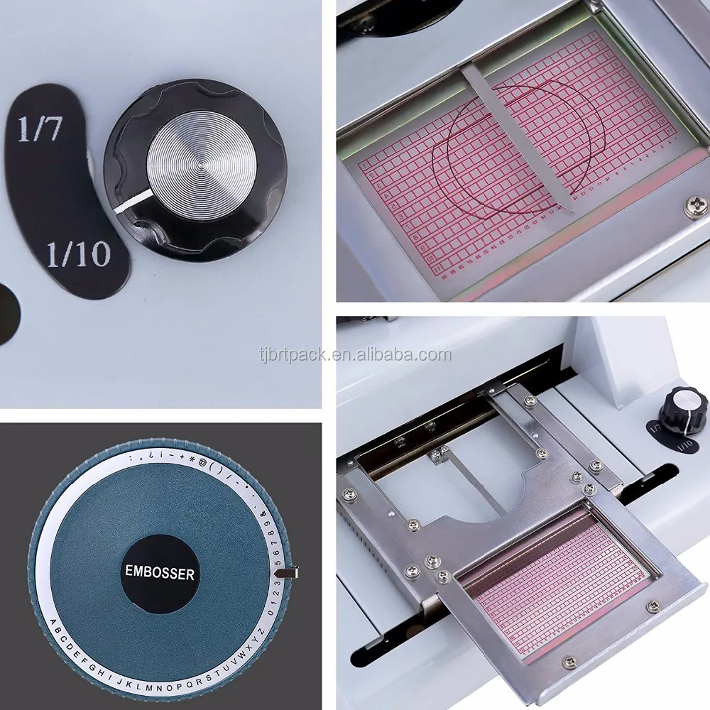 Stainless Steel Card Embossing Machine indent engraver 52 characters ...