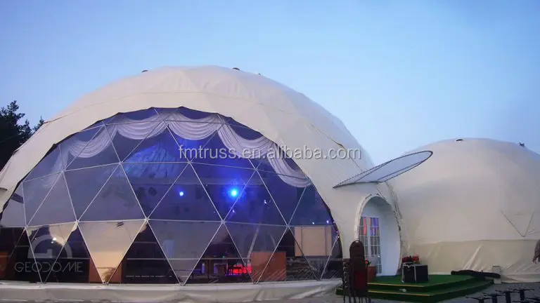 Aluminum Alloy Geodesic Gazebo Dome Tent with Transparent PVC