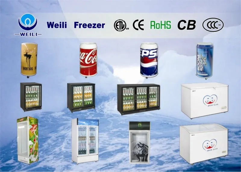 430l Display Refrigerator Glass Door Fridge Big Capacity Back Bar ...