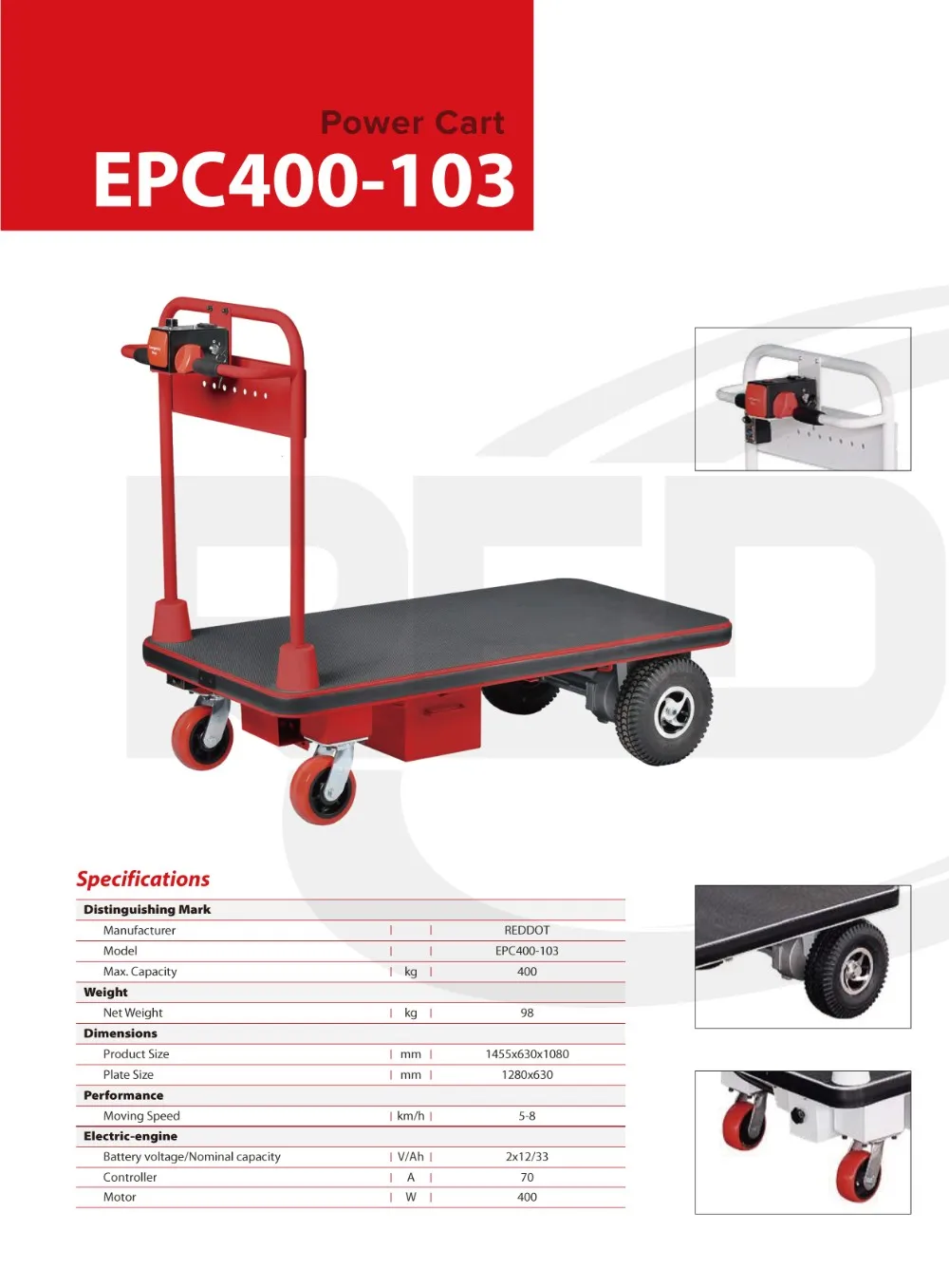 Electric Motorized Hand Pallet Trolley Carrier Cart - OEM | Wholesale