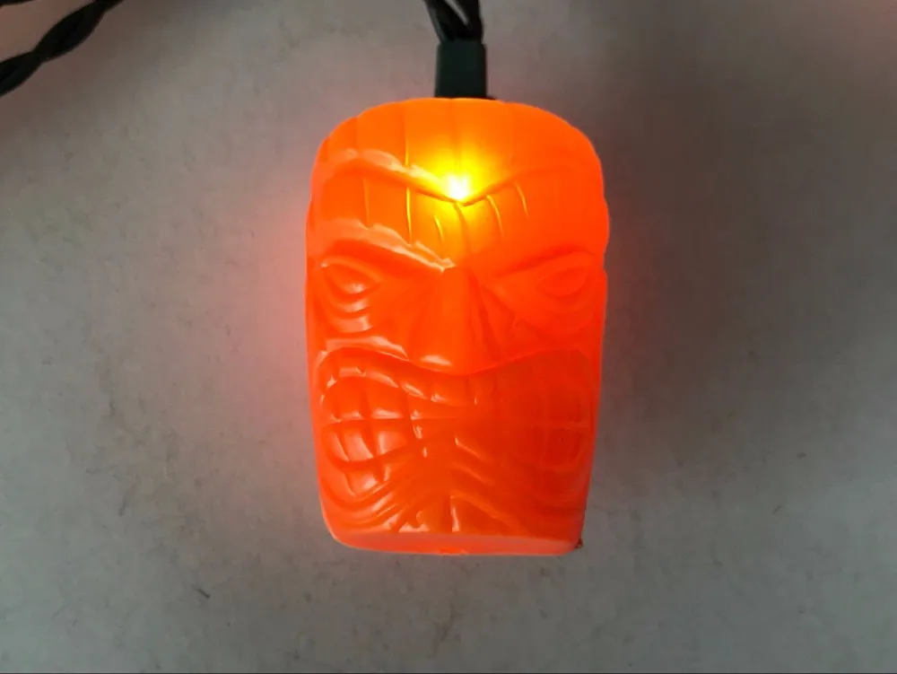Ul Tropical Theme 10 Count Multicolor Polynesian Tiki Masks Light ...