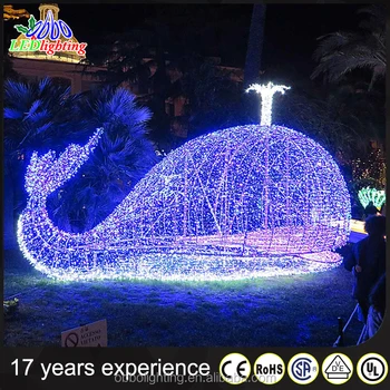 Outdoor Christmas Light Led Motif Whale 3d Motif Decorative Light - Buy ...