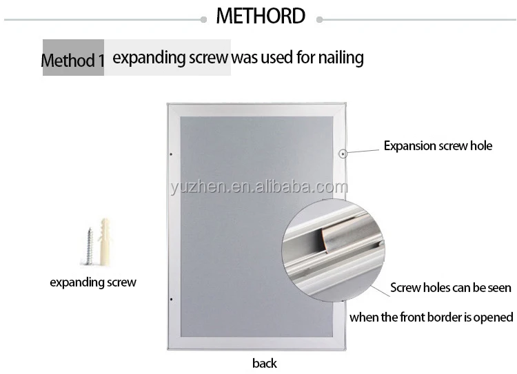 Gallery Display Show Alloy Aluminum Metal Multi-Size A1 Plastic Poster ...