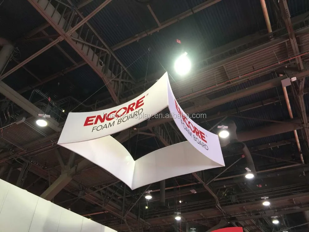 8' Square Custom Printed Stretch Fabric Advertising Ceiling Hang Banner ...