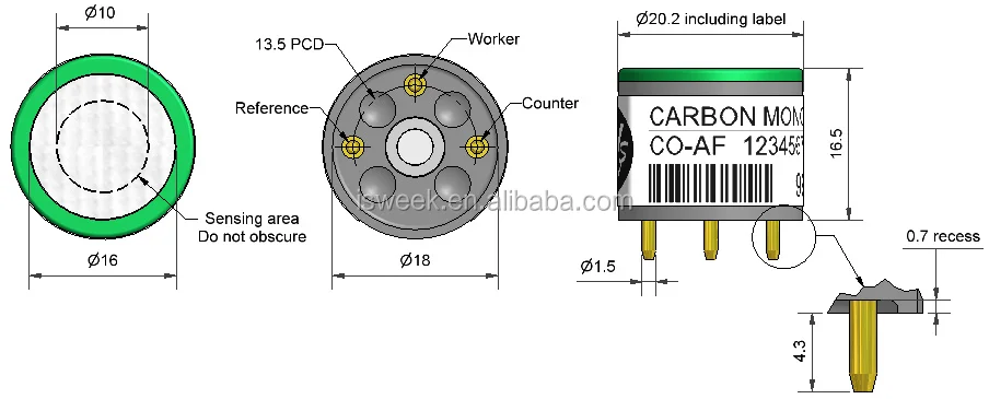 High Accuracy Ppb Level Co Sensor Carbon Monoxide Sensor - Buy Ppb ...