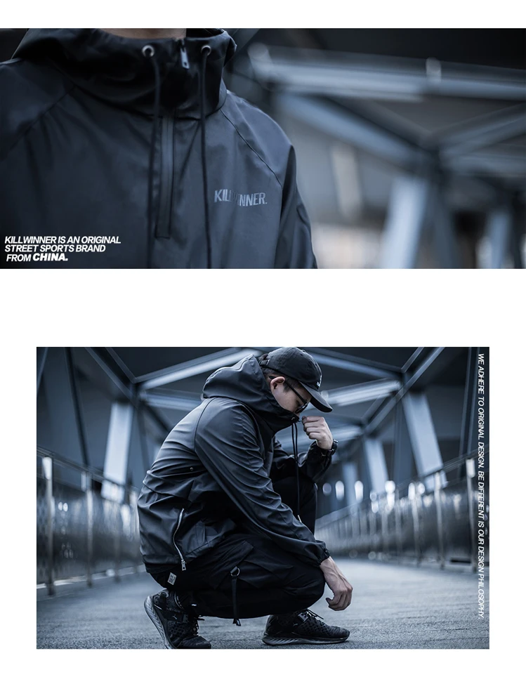 Killwinner Tech Wear Spring And Autumn Trend Brand Black Couple Tops ...