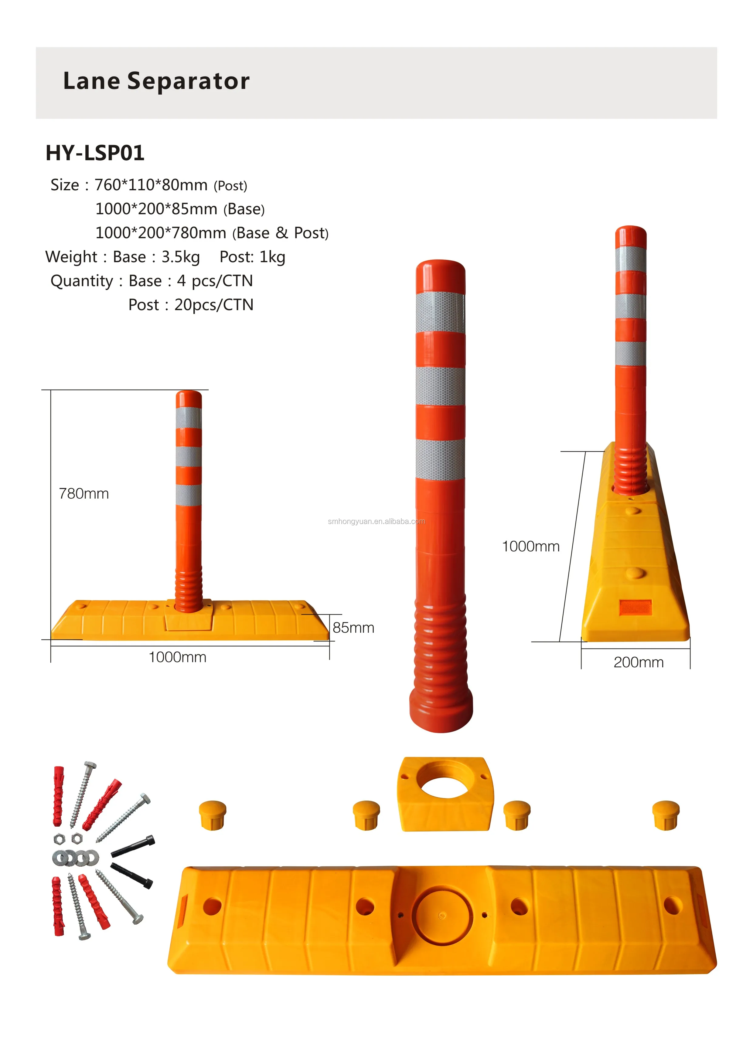 Traffic Facilities Road Safety Lane Road Dividers Flexible Delineator ...