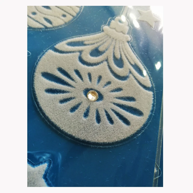 Factory Custom Self Adhesive Flocking Velvet Wall Sticker Decal Bedroom ...