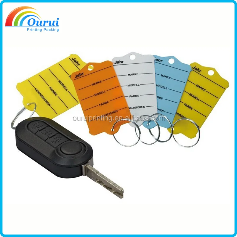 Top Color Strip Key Tags With 250 Pcs Yellow Car Keytag Or White Car ...