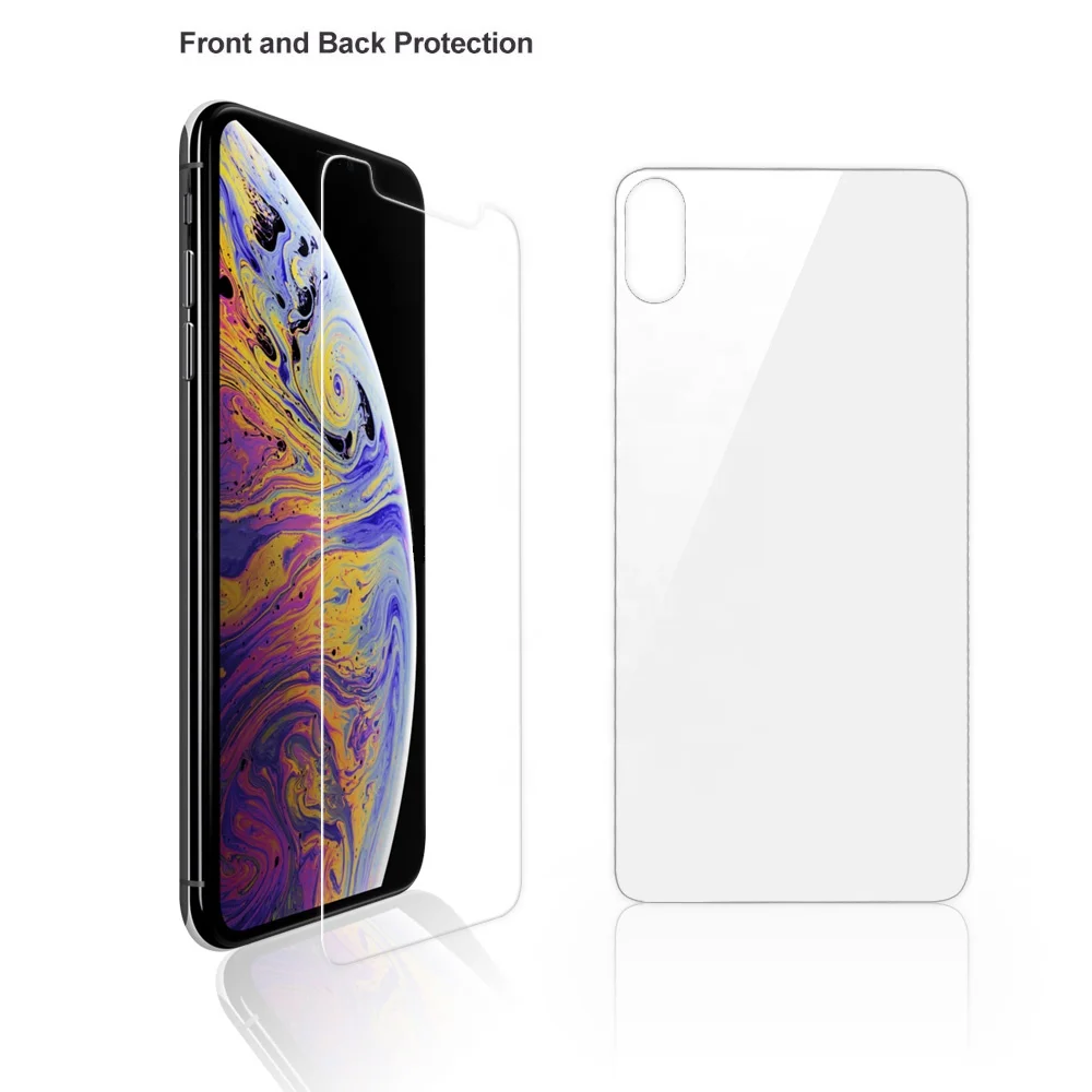 Anti-scratched Back Screen Protector Glass For Iphone X Tempered Glass ...