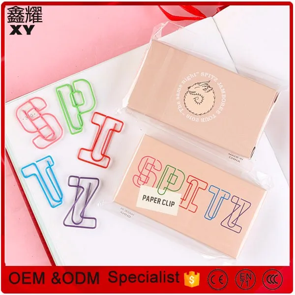 Customized Alphabet Design Metal Letter C Shape Paper Clips - Buy ...