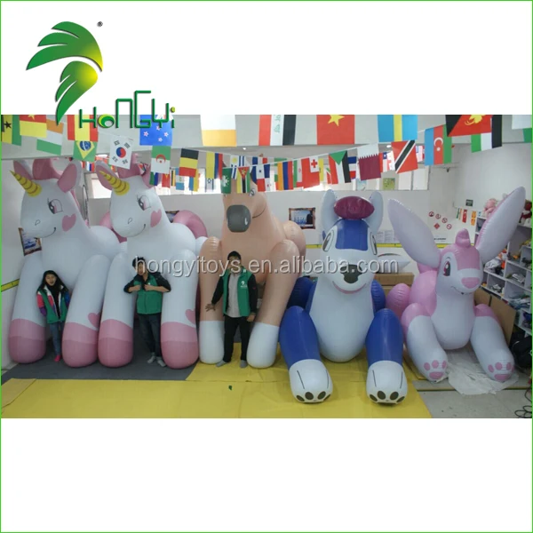 Giant Lovely Inflatable Pink Rabbit Cartoon Character,Inflatable Rabbit ...