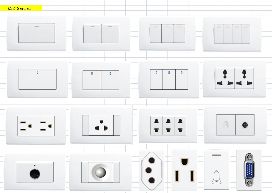 Usa Standard 2gang 1 Way 2 Way Electric Wall Light Switch - Buy ...