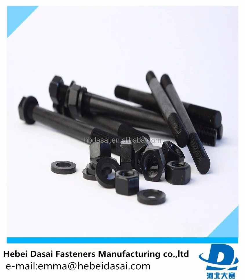 Carbon Steel M6-m48 Double End Thread Stud Bolts And Nuts - Buy Carbon ...