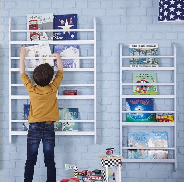 Kids Wooden Wall Mounted Book Racks - TYWS011 by Billionarts